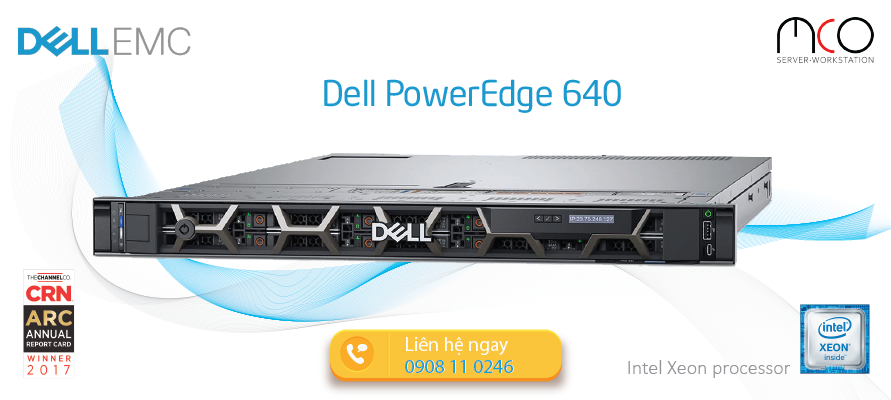 Máy chủ Dell EMC PowerEdge R640 Chassis 4x3.5 | Chuyên cung cấp server Dell